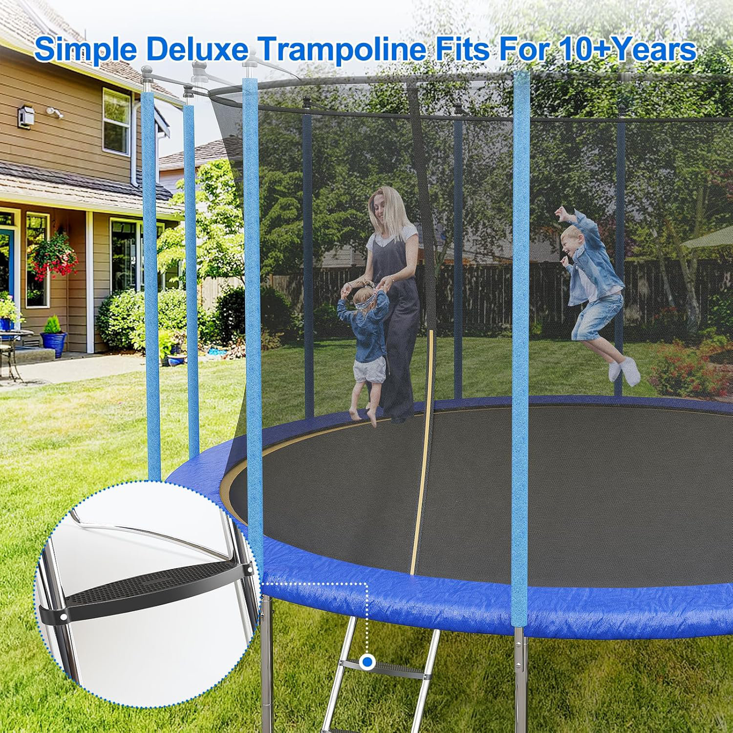 ASOPIX 14FT Trampolines For Kids & Adults, Trampoline With Enclosure ...