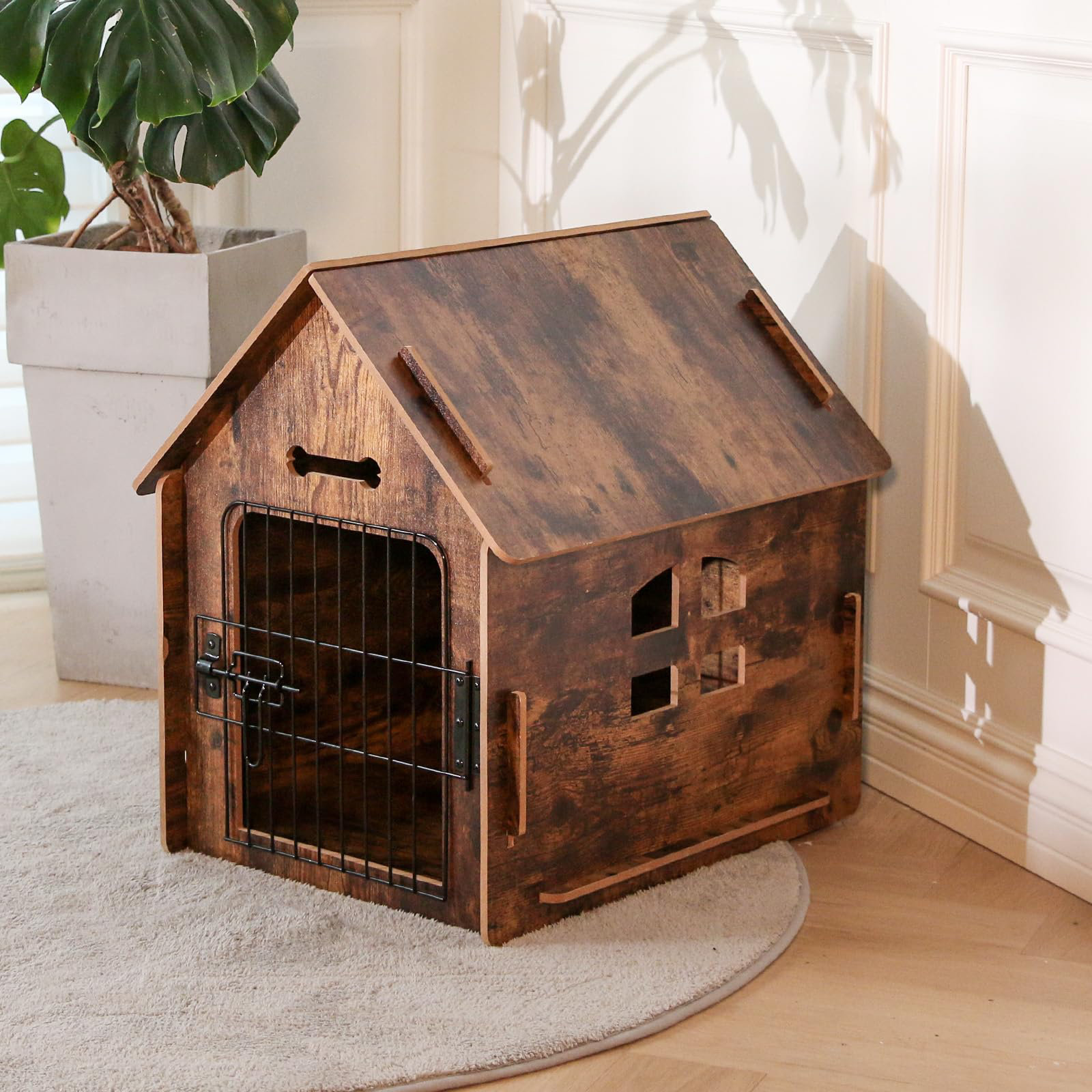 Archie & Oscar™ Indoor Dog House For Dogs Or Cats, Comfortable Wooden ...