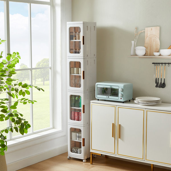 Rebrilliant Aarn 4 Tier Folding Stackable Storage Box, Stackable ...