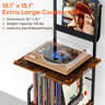 George Oliver Tall Record Player Stand With Extra-Large Turntable ...