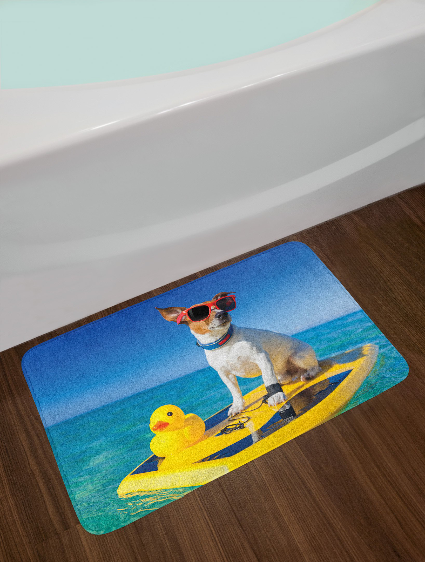 East Urban Home Dog Multicolor Rubber Duck Bath Rug | Wayfair