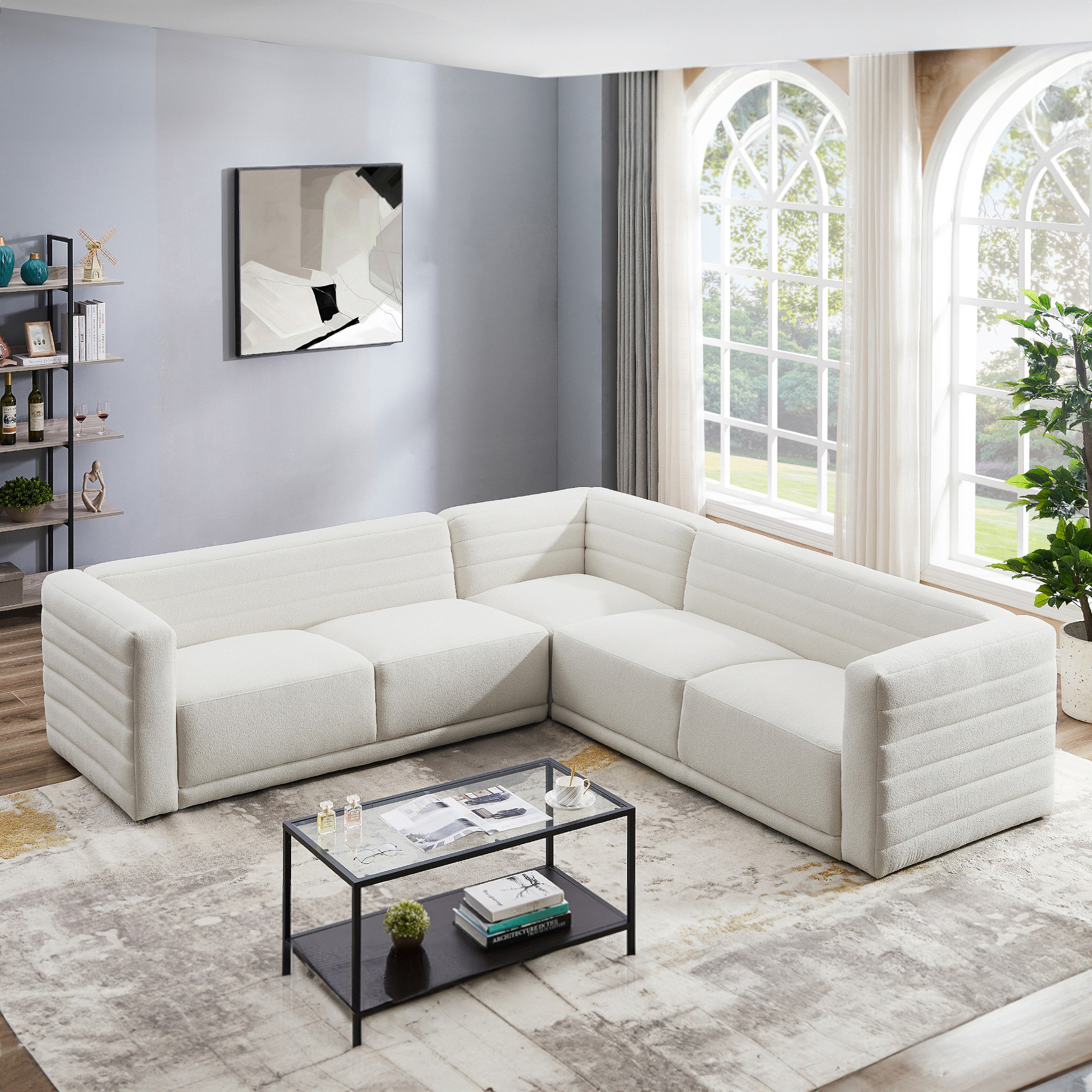 Wade Logan Blanaid Corner Sofa & Reviews - Wayfair Canada