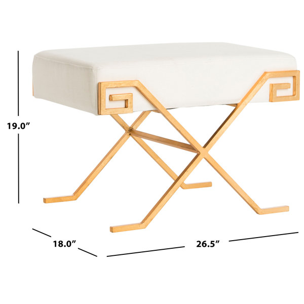 Everly Quinn Greek Key Ottoman & Reviews | Wayfair