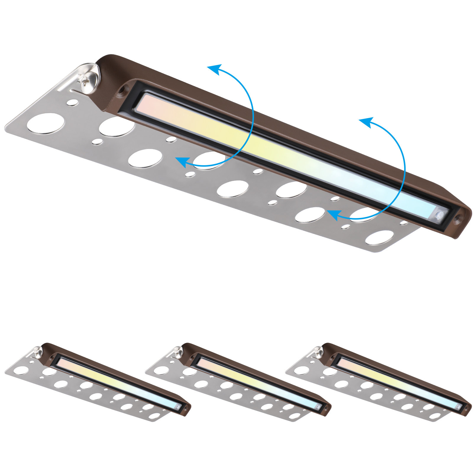 LEDVANS Brown Integrated LED Metal Step Light | Wayfair