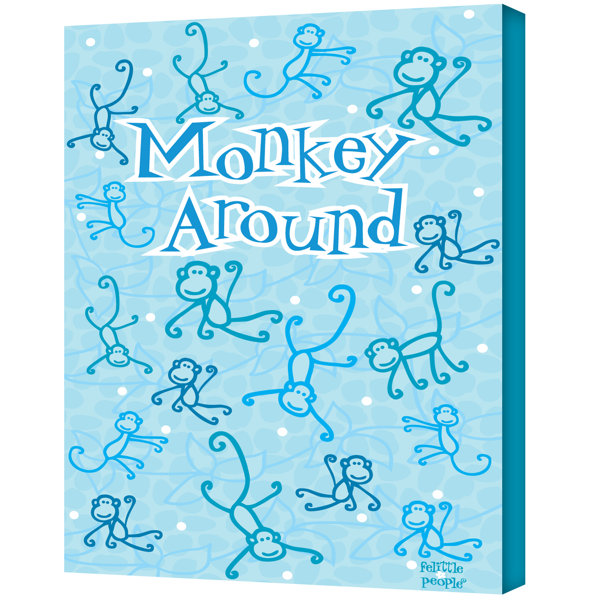 ArtWall " Felittle People Monkey Around " by Christophe | Wayfair