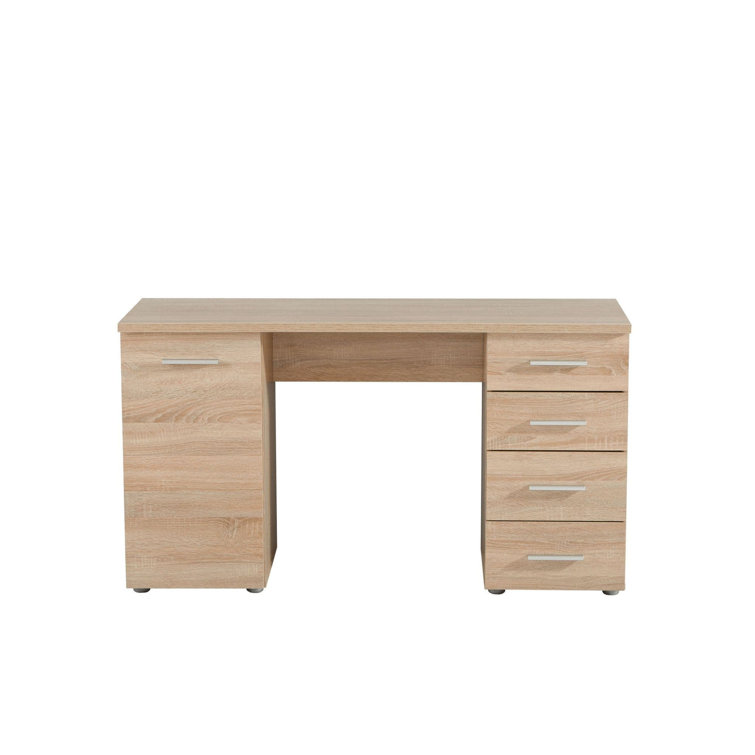 Brayden Studio Enclave Oak Effect Desk With 4 Drawers Perfect Home ...