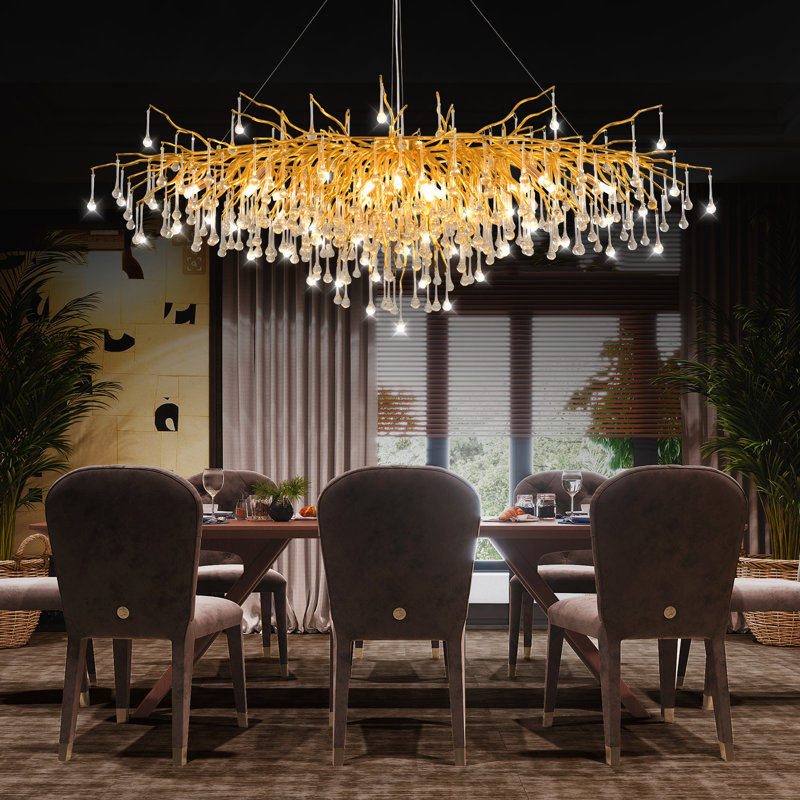 Akari Lanterns Akari Tree Branch Teardrop Chandelier Lighting, L63 ...
