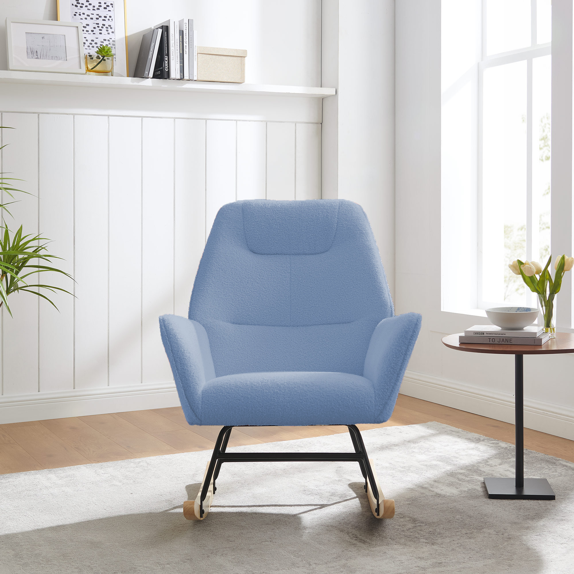 George Oliver Charlanne 28.3" Princess Norn Wide Nursery Rocking Chair ...