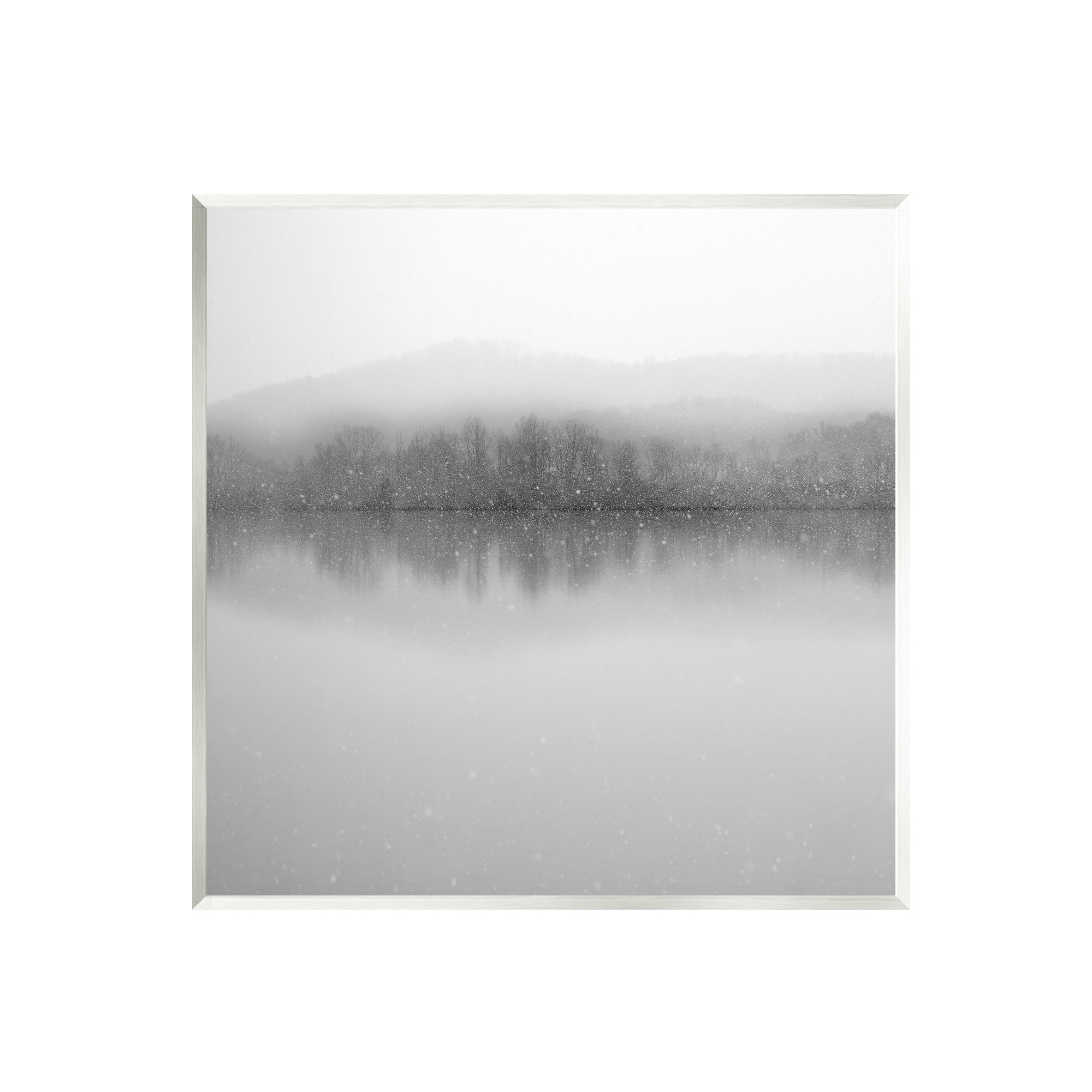 Stupell Industries Mountainous Lake Trees Reflection Canvas Wall Art By ...