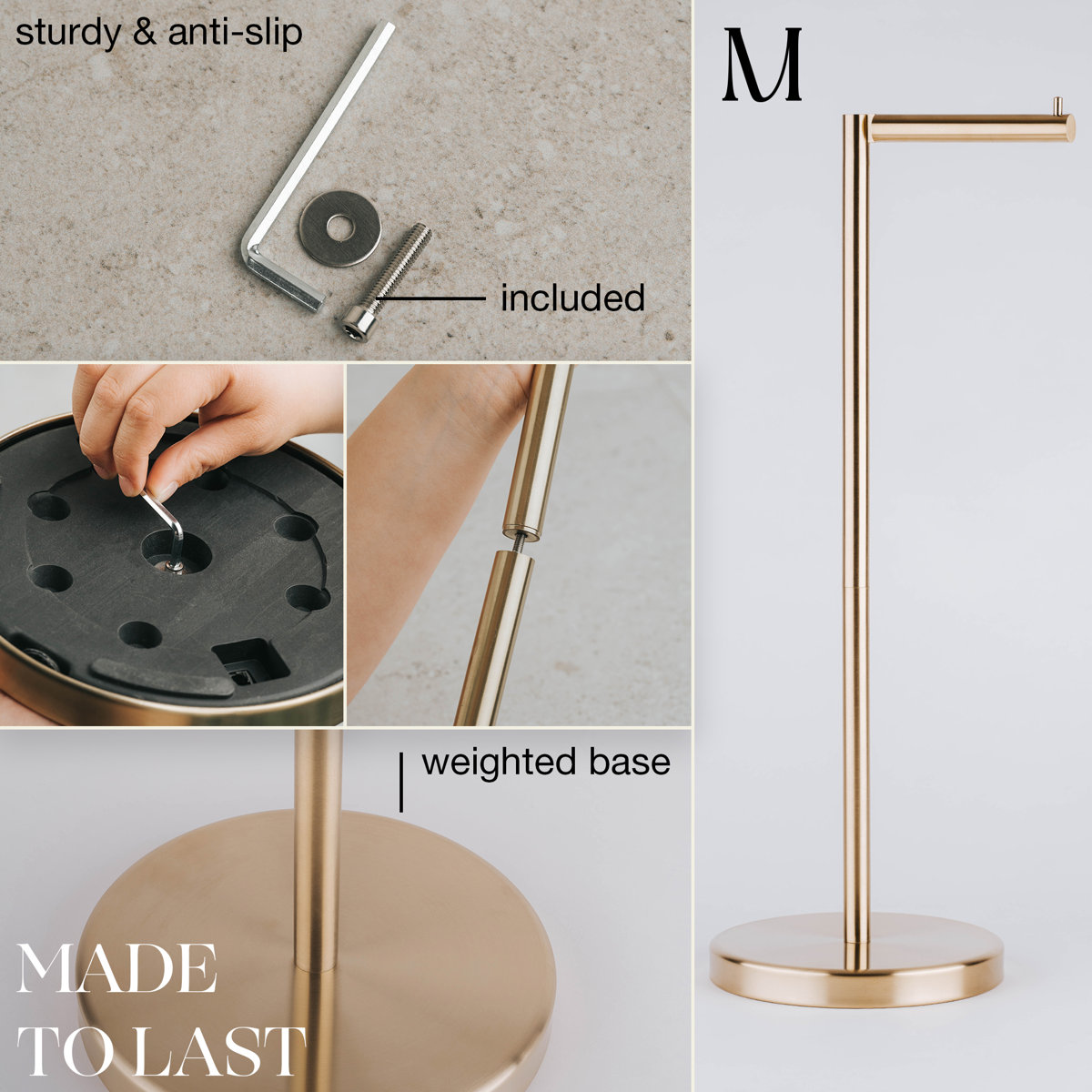 Marmolux Accessories Free Standing Toilet Paper Holder & Reviews ...