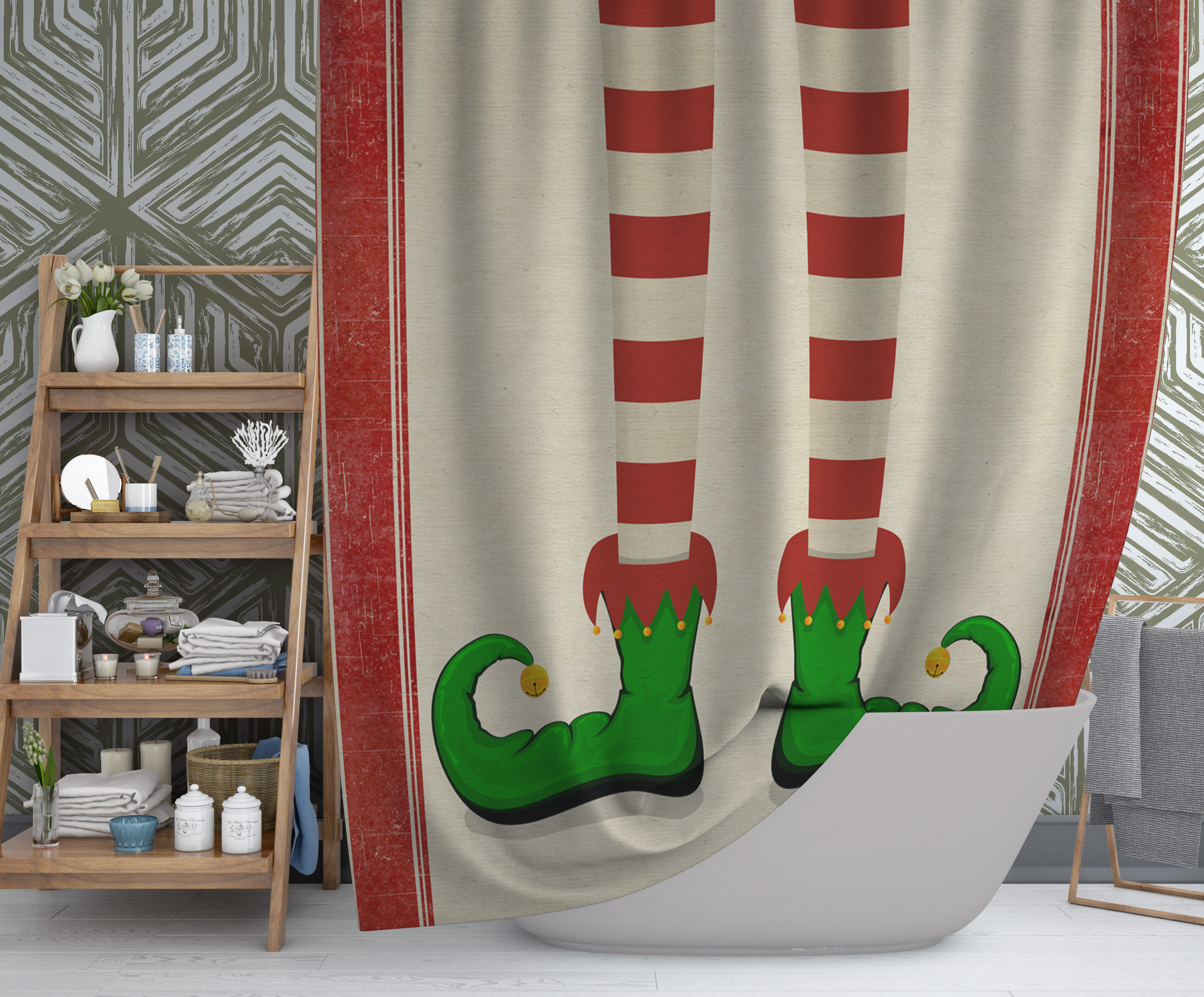 The Holiday Aisle® Doritha Single Shower Curtain | Wayfair