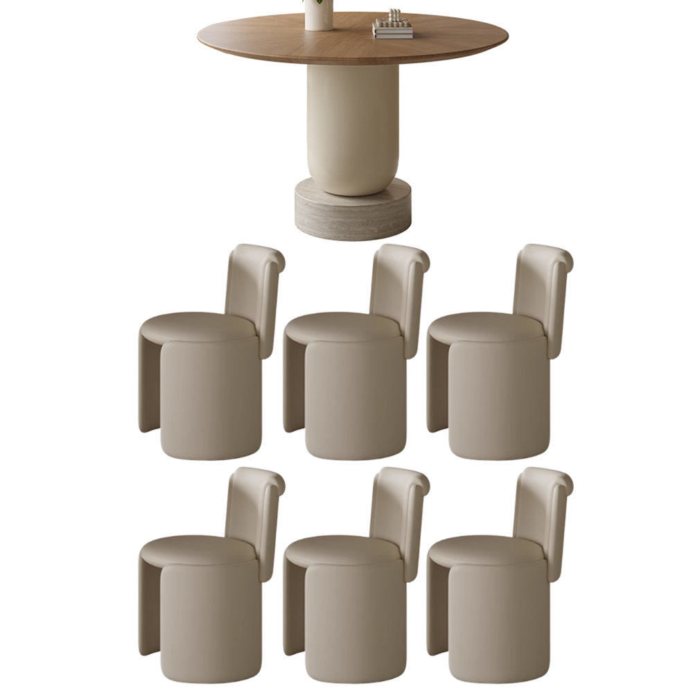Beicang Home Creative High-end Durable Oak Tabletop Round Table | Wayfair