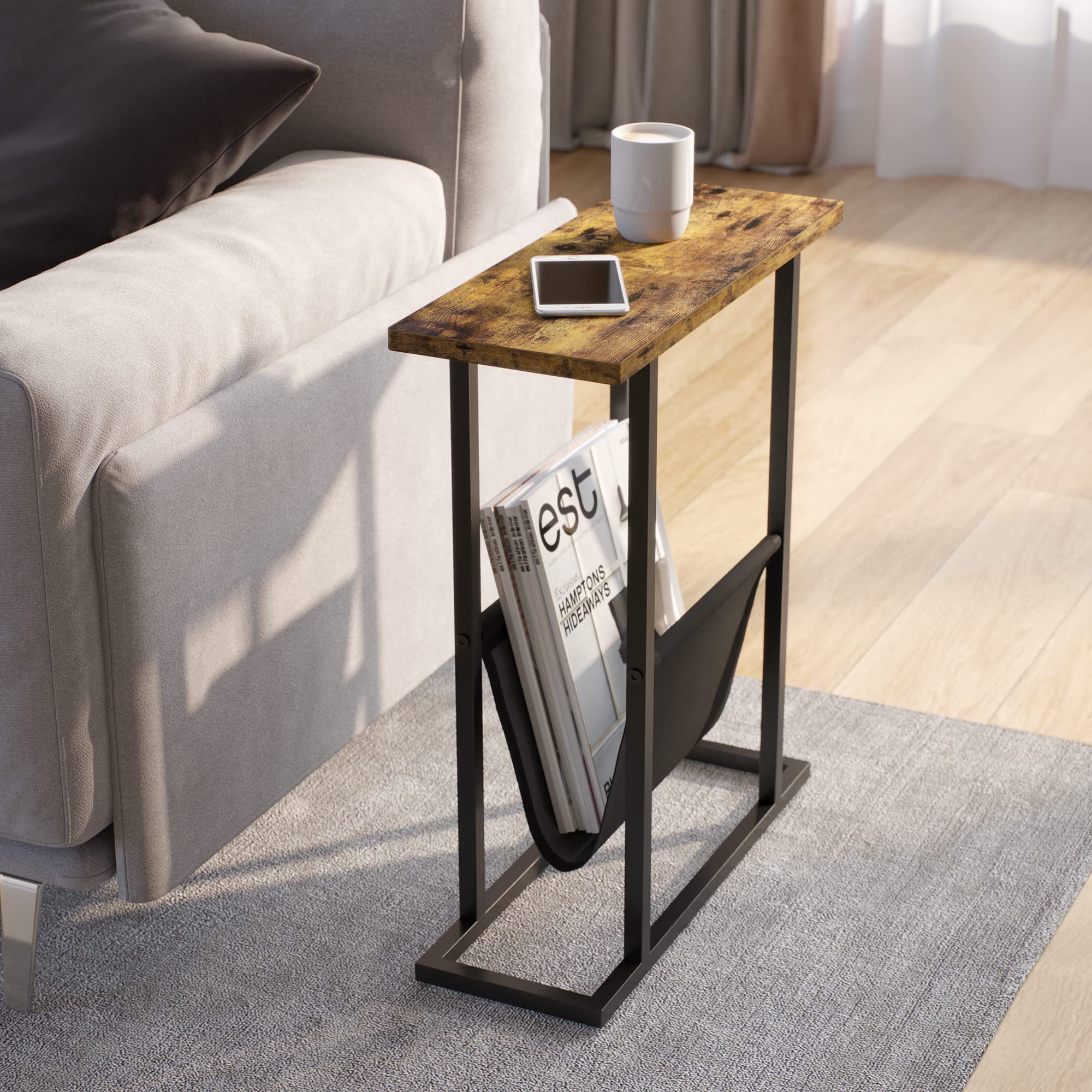 17 Stories Table de bout avec rangement en bois & Reviews - Wayfair Canada