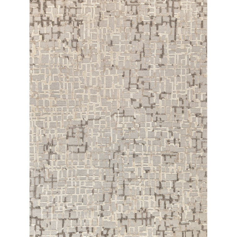 Exquisite Rugs Vista Hand Loomed Geometric Area Rug in Mocha Beige ...