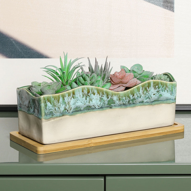 Highland Dunes Wilbraham Ceramic Planter Box & Reviews | Wayfair