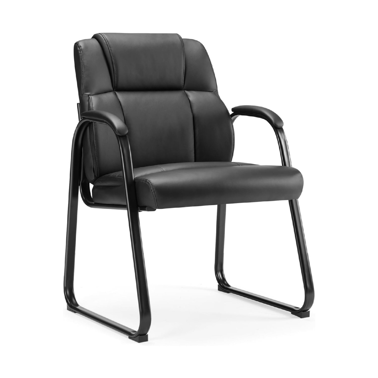 Orblue Waiting Room Guest Chair, Leather Stationary Office Reception ...