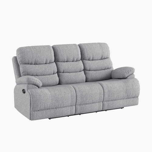 Hokku Designs Dejuan Chenille Wall-Hugger Reclining Sofa | Wayfair