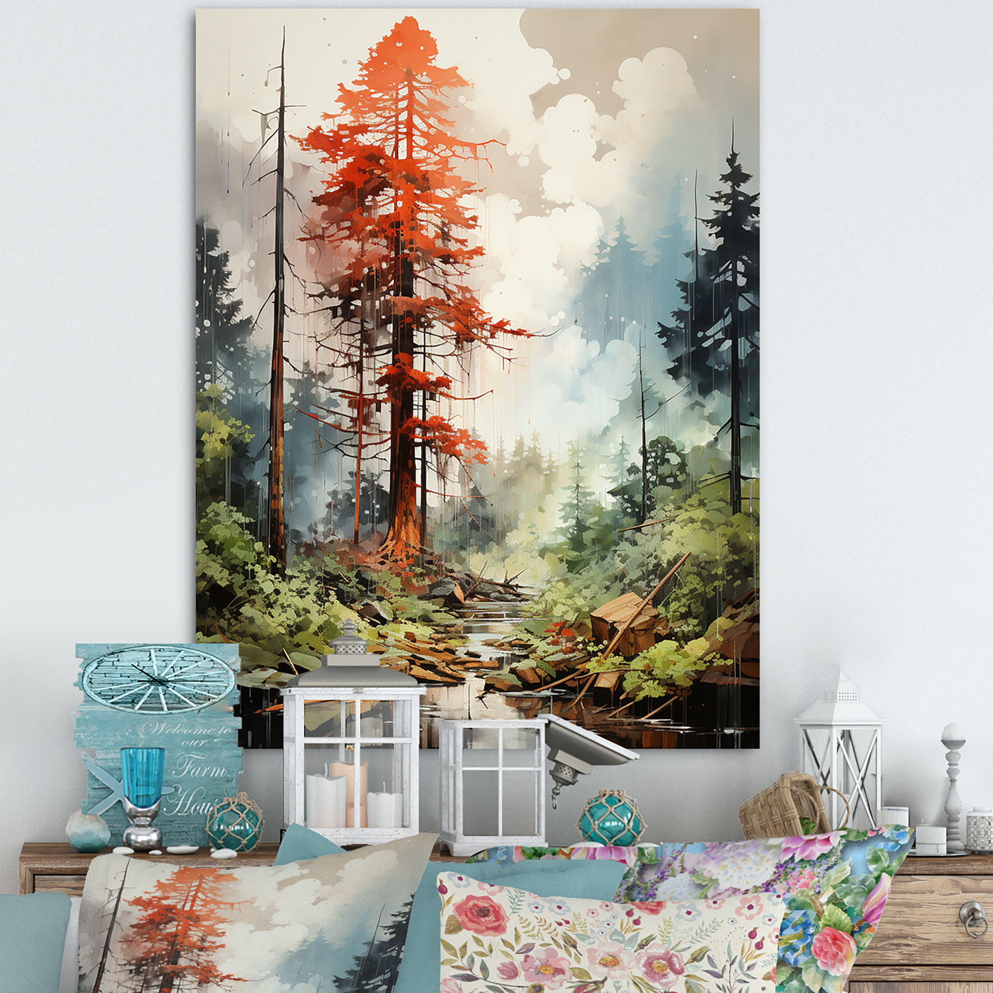 Millwood Pines Forest Redwood Tree Charm I - Tree Redwood Canvas Art ...