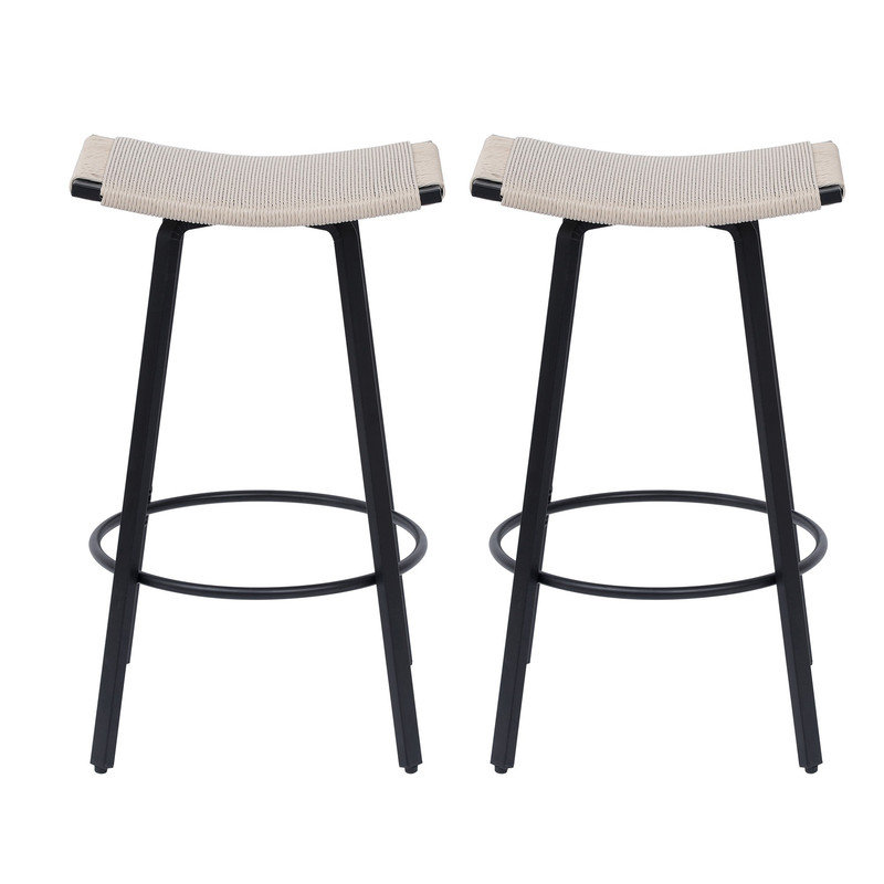 Infinity Counter Height Bar Stools Backless Handwoven Kitchen Dining ...