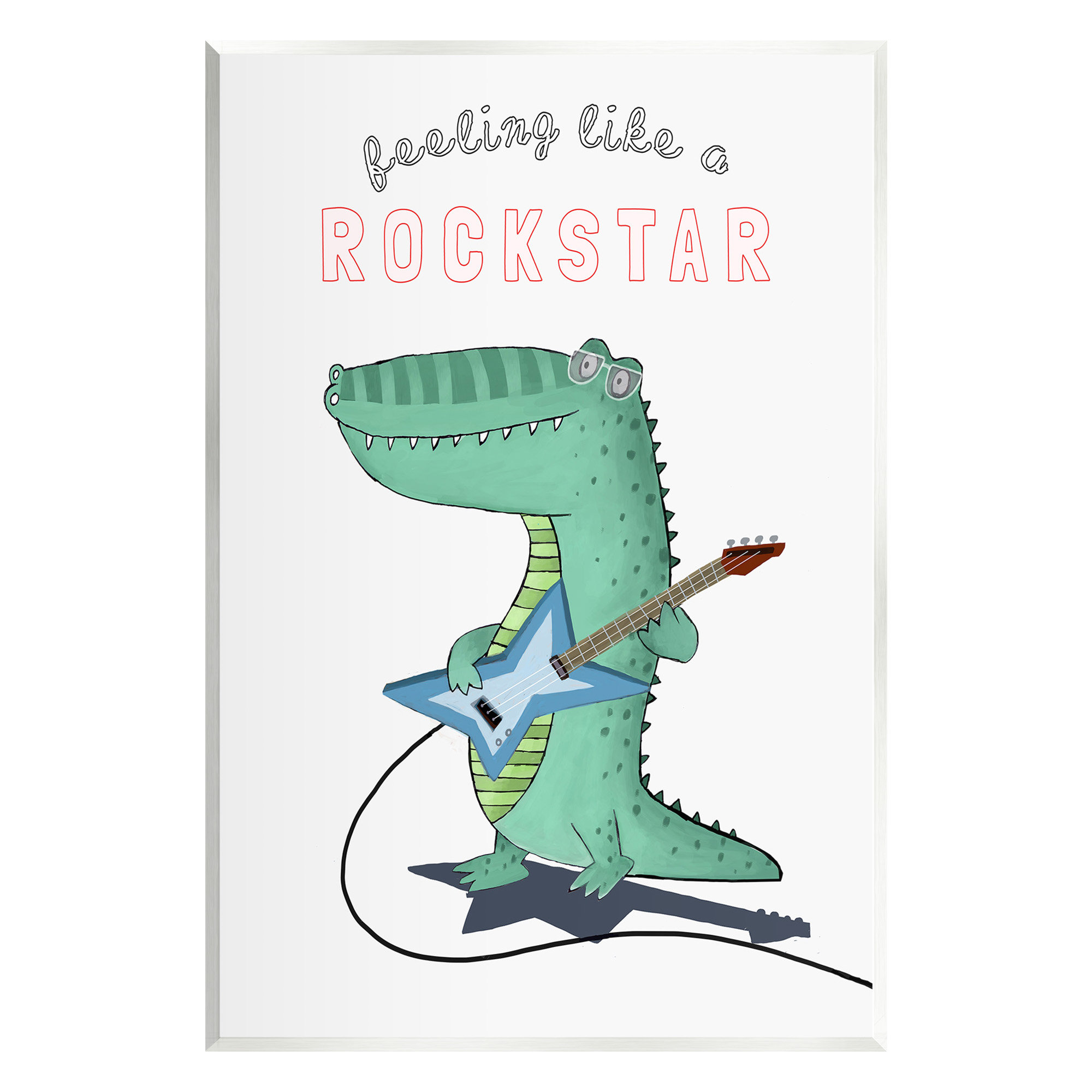 Stupell Industries Like a Rockstar Alligator Wall Plaque Art by Carla ...