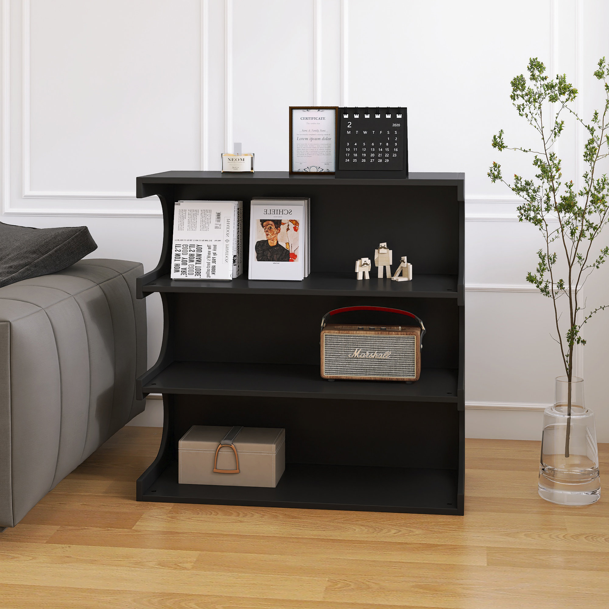 Lark Manor™ 4-Tier Book Shelf & Coffee Table For Living Room | Wayfair