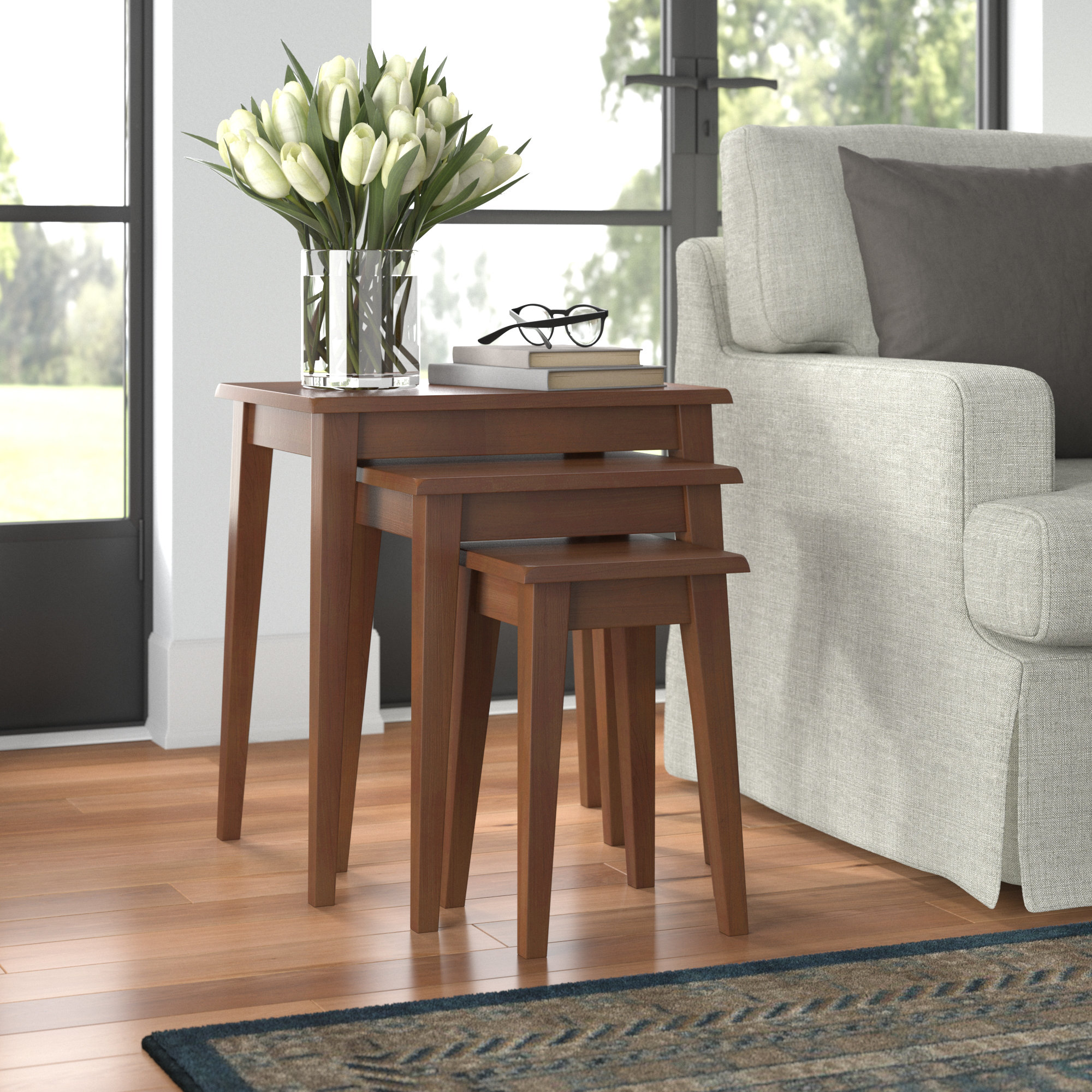 Three Posts™ Alaia Solid Wood Nesting Tables & Reviews | Wayfair