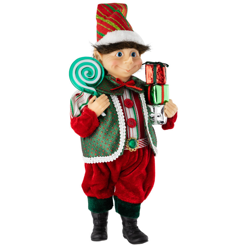 Northlight Seasonal Lollipop Elf With Gifts Christmas Figure - 12 ...