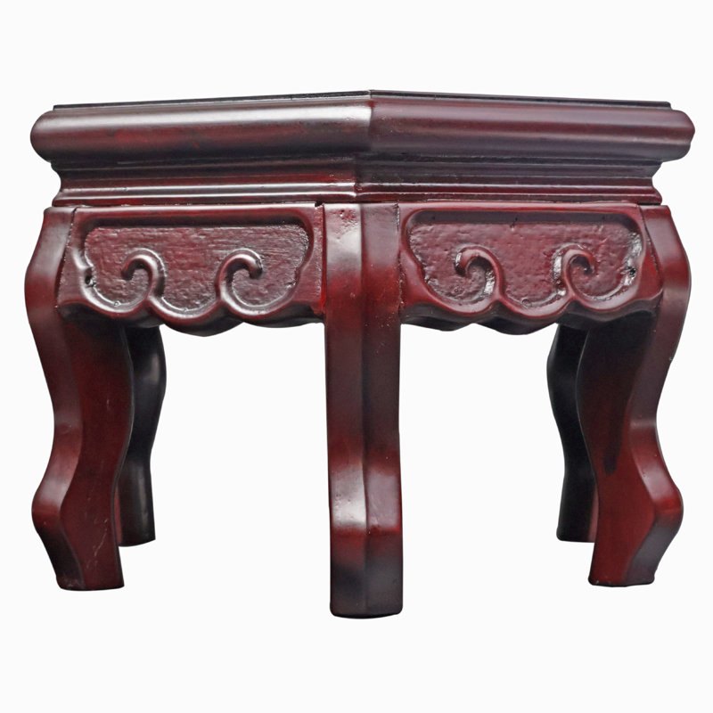 Alcott Hill® Hexagonal Solid Rosewood Chinese Vase Stand | Wayfair