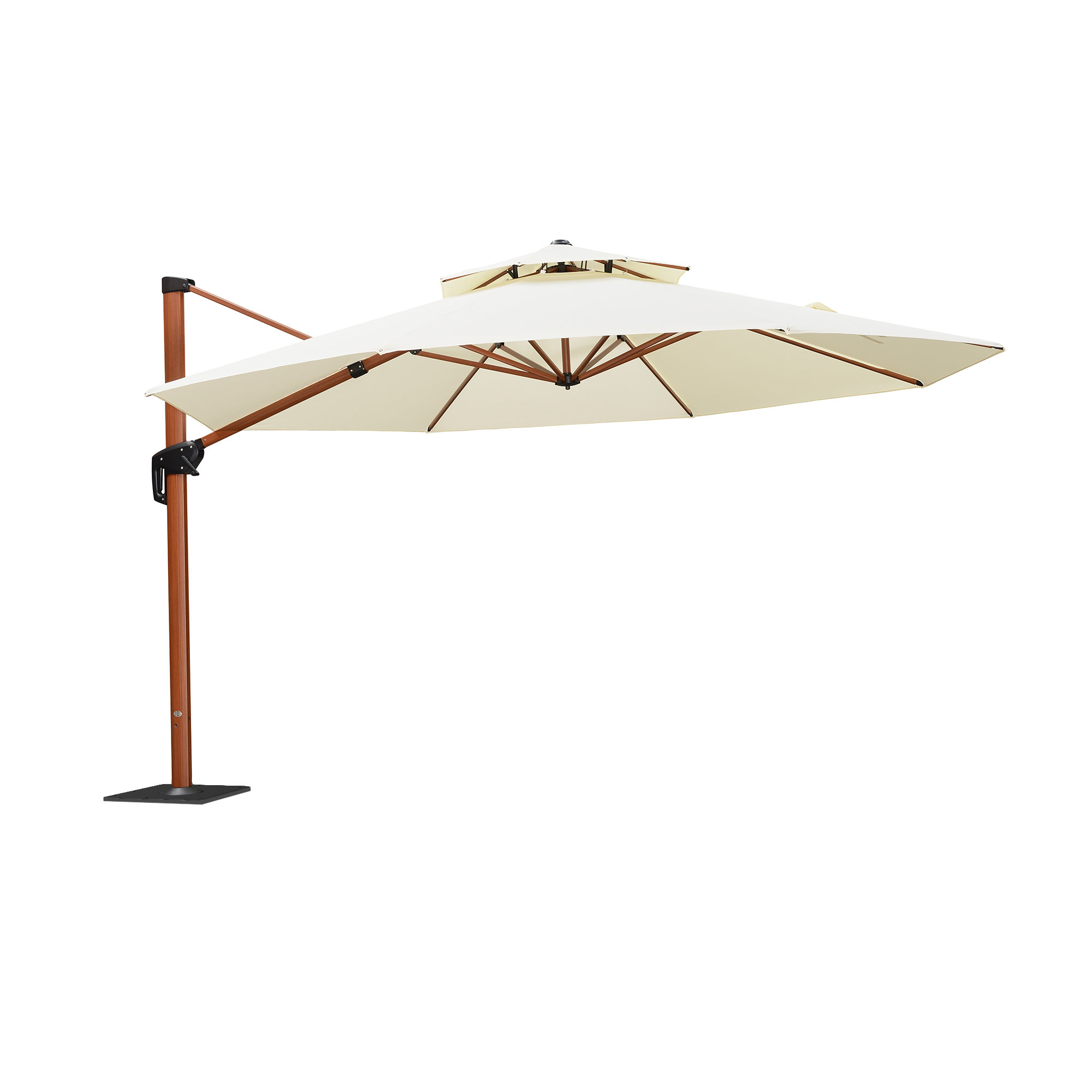 Arlmont & Co. Renelda 13' Cantilever Umbrella with Steel Plate Base ...