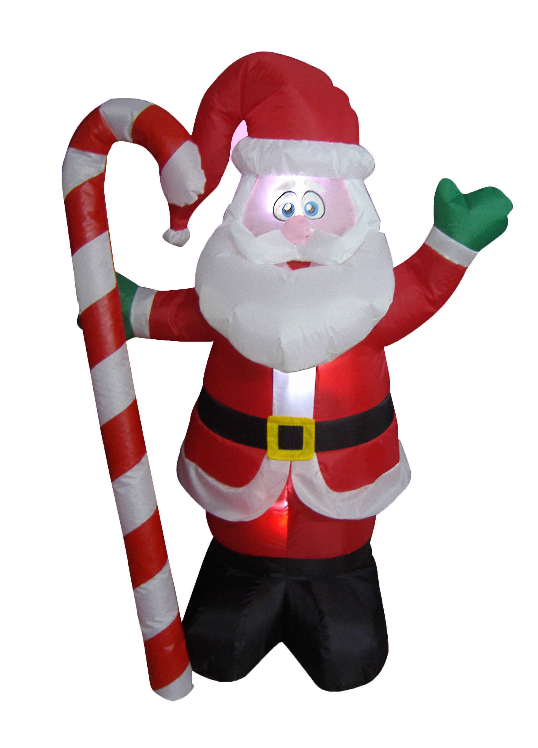 The Holiday Aisle® 4 Foot Lighted Christmas Inflatable Santa Claus with ...