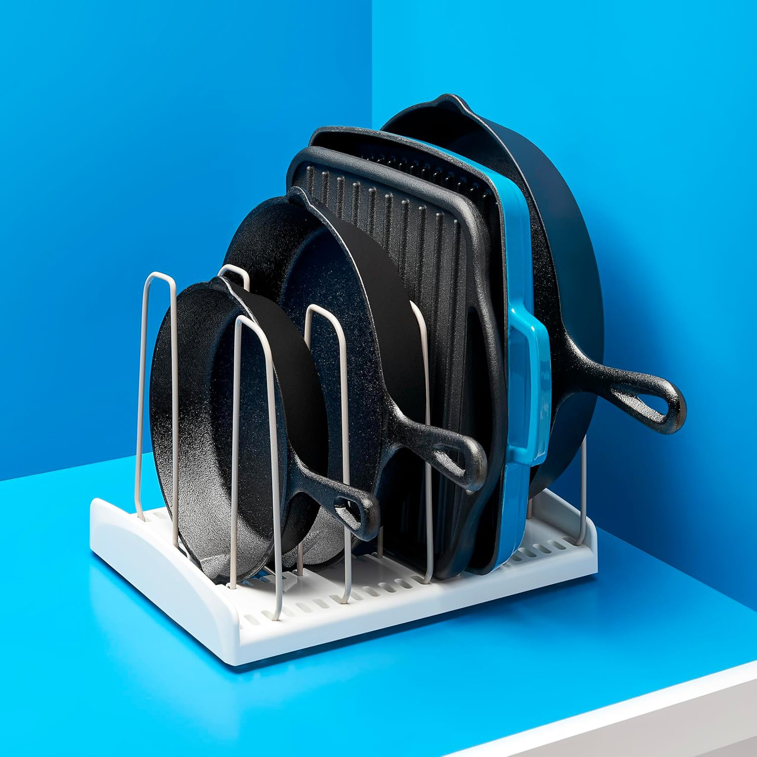 Mint Pantry® Expandable Cookware Rack Adjustable Pot Organizer For ...