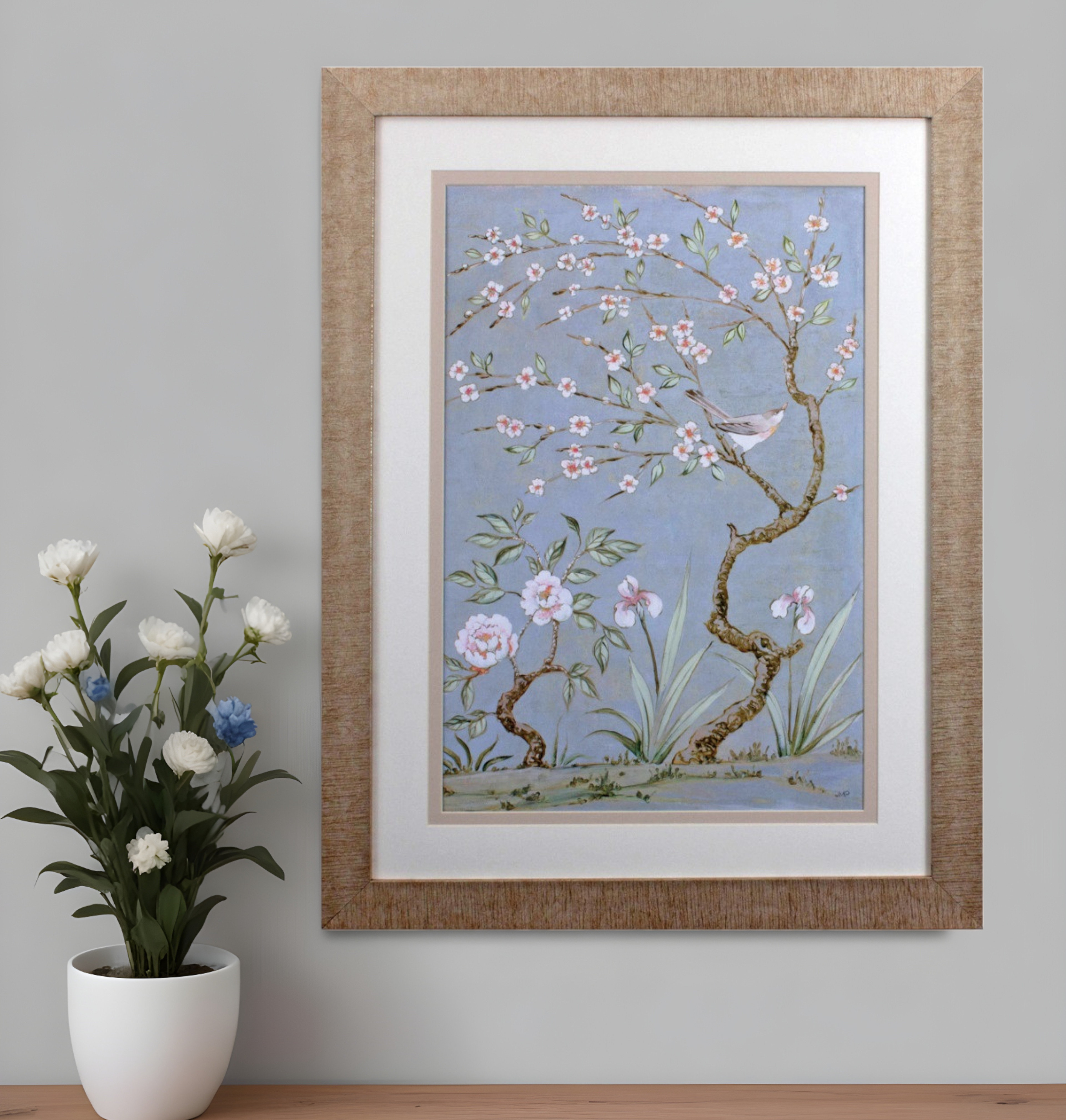 HomeRoots Spring Mural I Brown Framed Wall Art | Wayfair