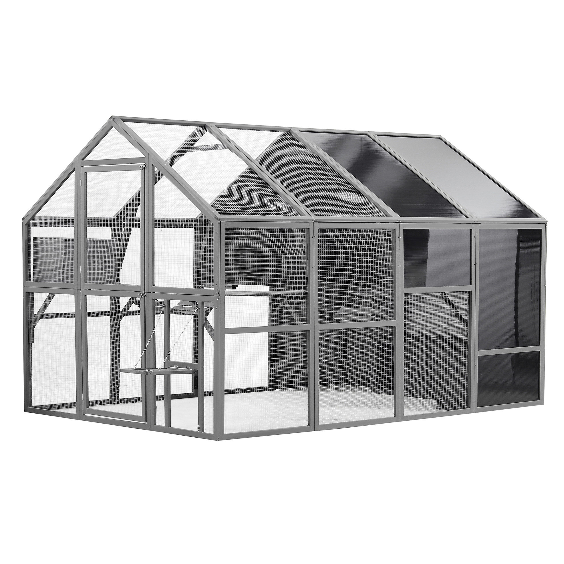 Tucker Murphy Pet™ Large House - Wooden Cat Enclosure With Walks ...