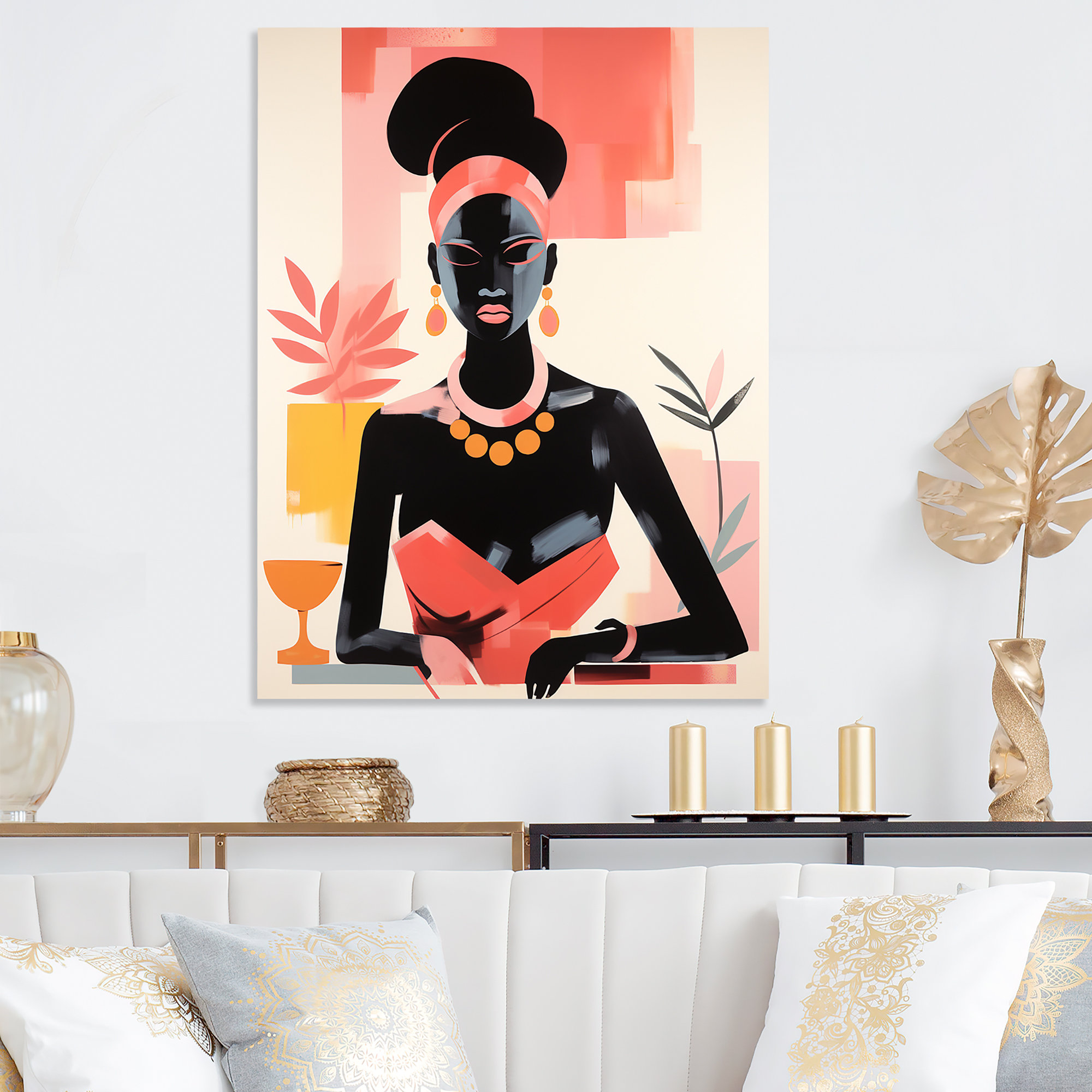 Ivy Bronx Soft Colour Boho African Art II - African American Metal Wall ...