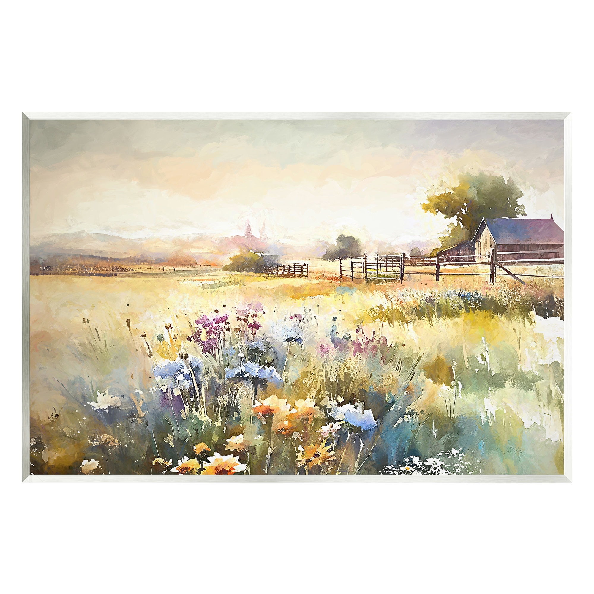 Stupell Industries Wildflower Farm Field On MDF by Ramona Murdock Print ...