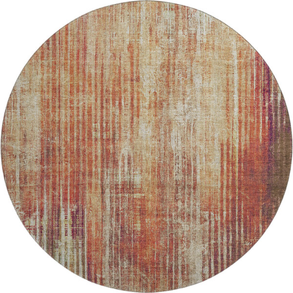 Addison Rugs Premium Machine Washable Mayfield AMF582 Paprika 8' x 8 ...