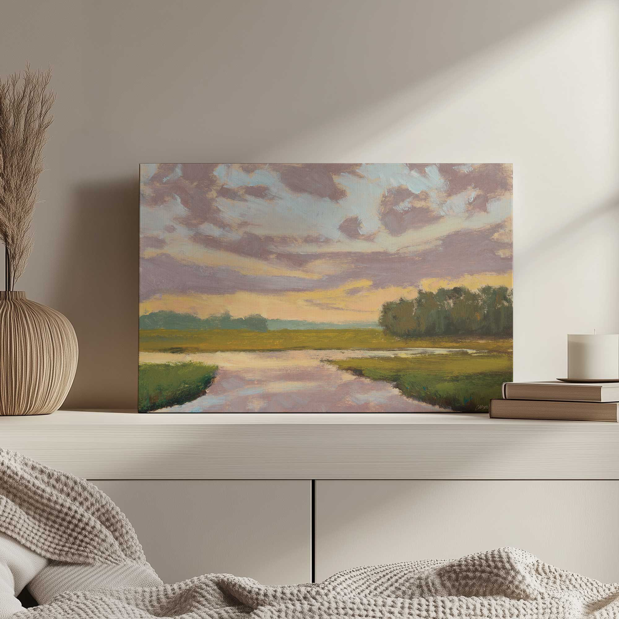 Highland Dunes Lowcountry Sunset by Carson Overstreet Canvas Art Print ...