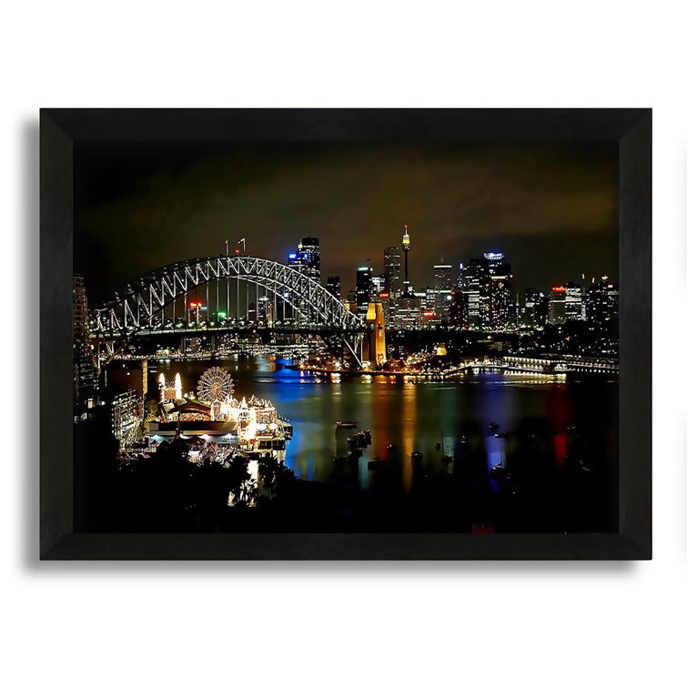 Ebern Designs Sydney Harbour Bridge Evening Glow - Single Picture Frame ...