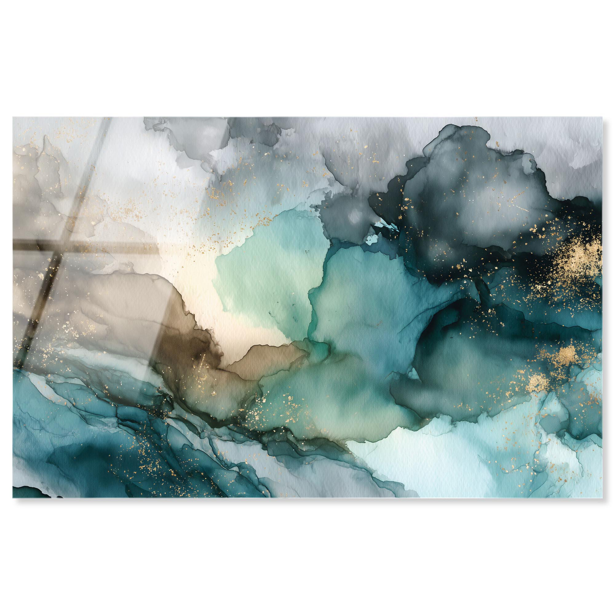 Art Remedy Veiled Inlet Acrylic Abstract Wall Art by Art Remedy, Ready ...