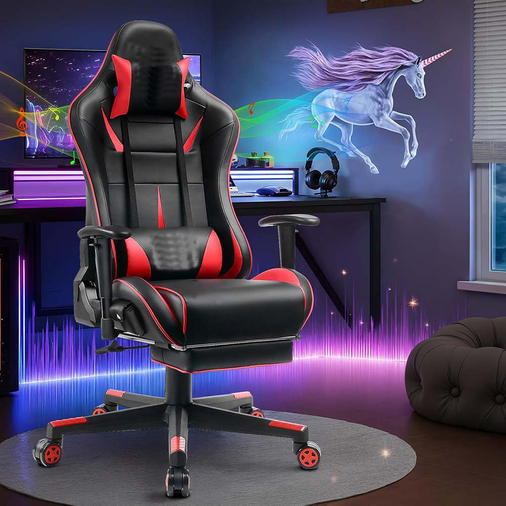 Inbox Zero Gaming Chair With Speakers, Music Gaming Recliner Chair For ...