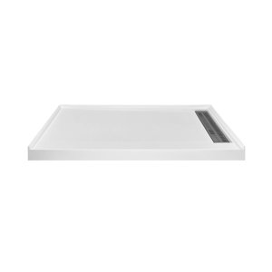 Transolid 60-in x 34-in Cast Solid Surface Shower Base | Wayfair