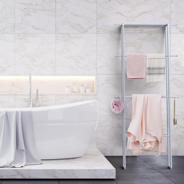ABESNA Blanket Ladder Towel Rack, Wall Leaning Ladder Towel Rack ...