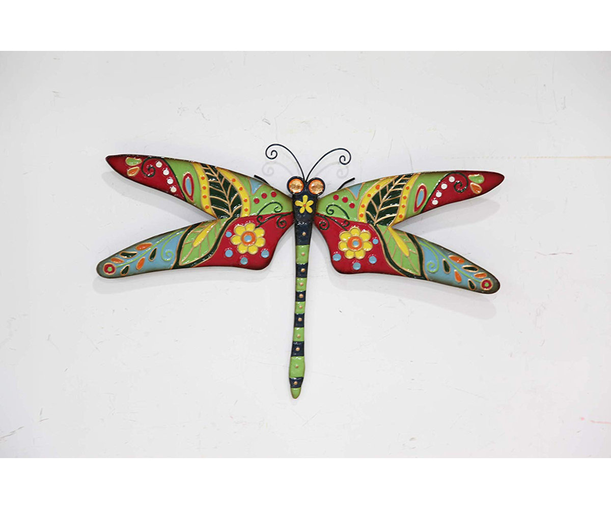Sol 72 Outdoor™ Cristina Boho Dragonfly Outdoor Wall Art & Reviews ...