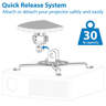 Mount-It! Low Profile Projector Ceiling Mount, 360 Full Motion Rotation ...