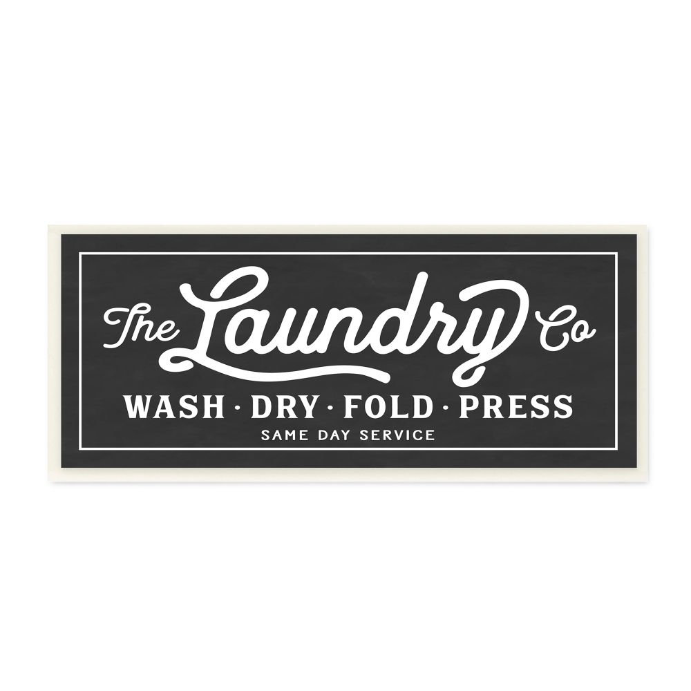 Stupell Industries Vintage Laundry Sign Cursive by Lettered And Lined ...