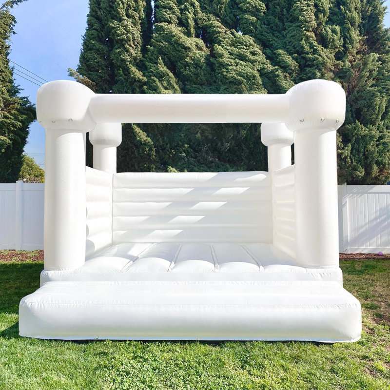 Connsann 13' x 13' Commercial White Bounce House with Air Blower(Flap ...