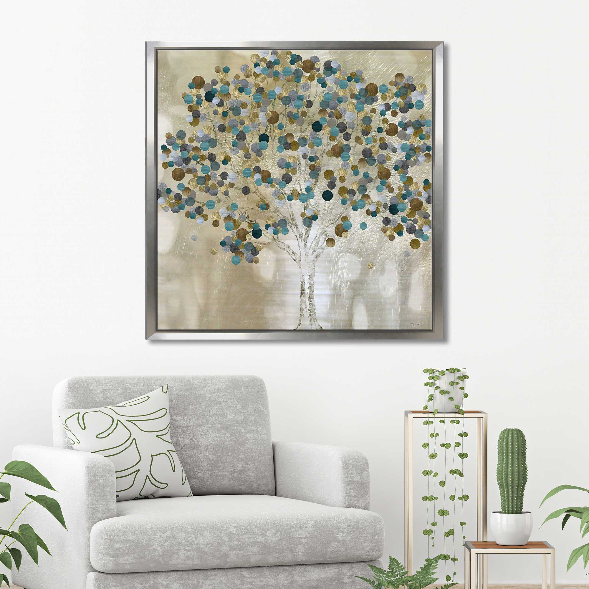 Red Barrel Studio A Teal Tree (Square) By Katrina Craven Print ...