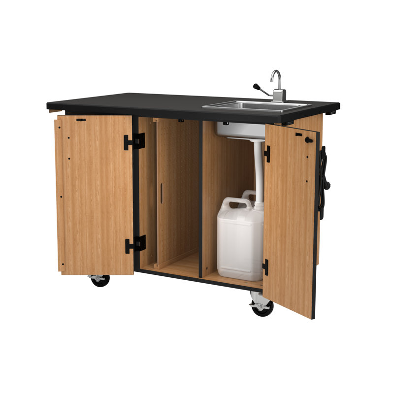 National Public Seating Mobile Science Cart with External Drawers ...