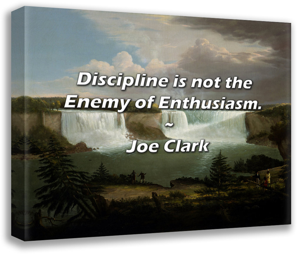 Trinx Joe Clark Quote: Discipline is not the Enemy of Enthusiasm. | Wayfair
