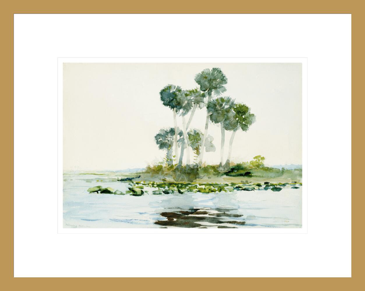1000Museums St. Johns River Florida by Winslow Homer -Framed Giclee ...